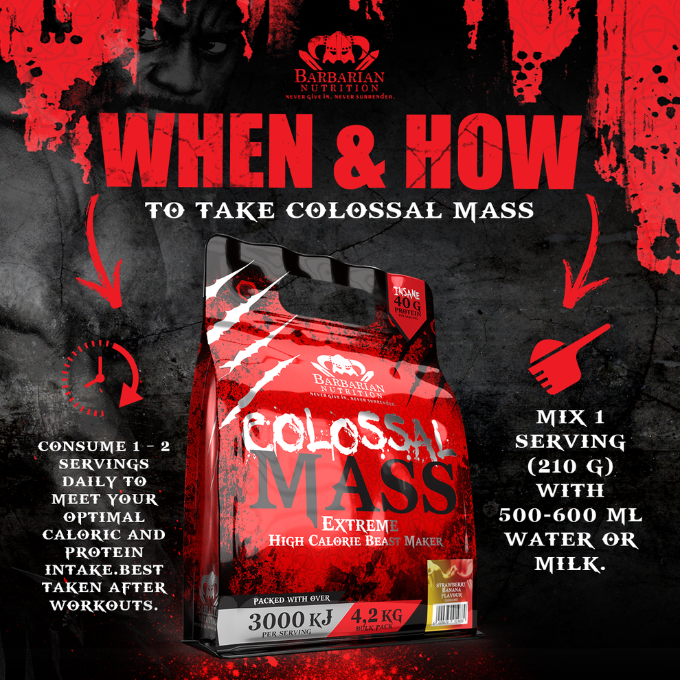 Barbarian Colossal Mass - High-Calorie Mass Gainer for Size – Barbarian ...